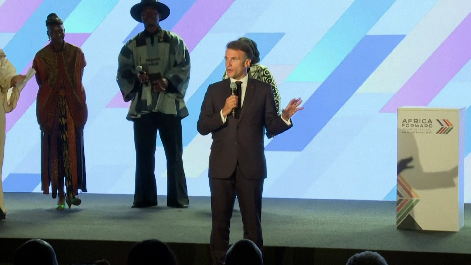 French President Macron Yells At Audience For Silence During Nairobi ...