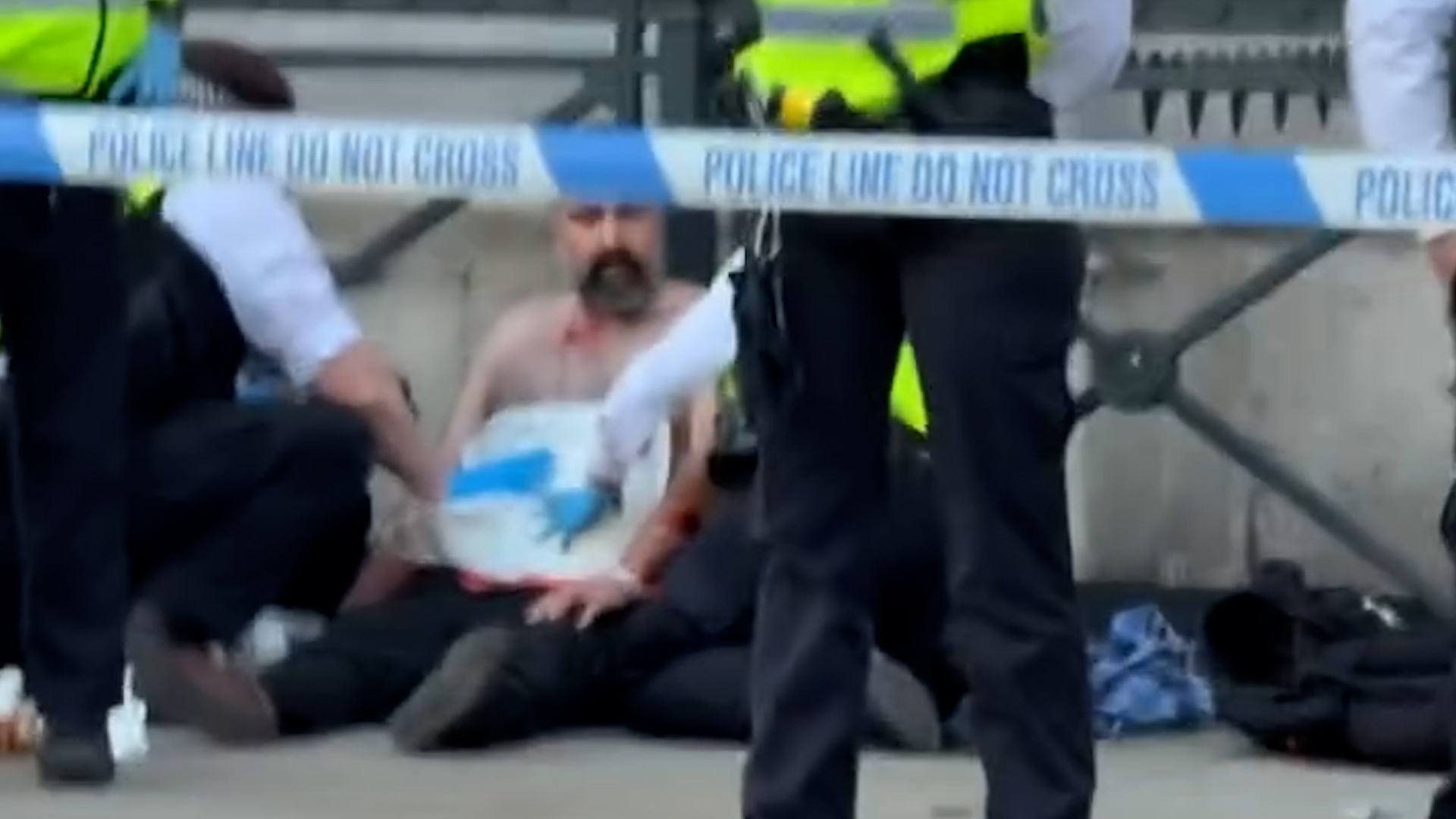 Protesters injured in stabbing incident at London rally against war on ...